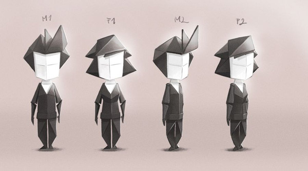 3d Origami People